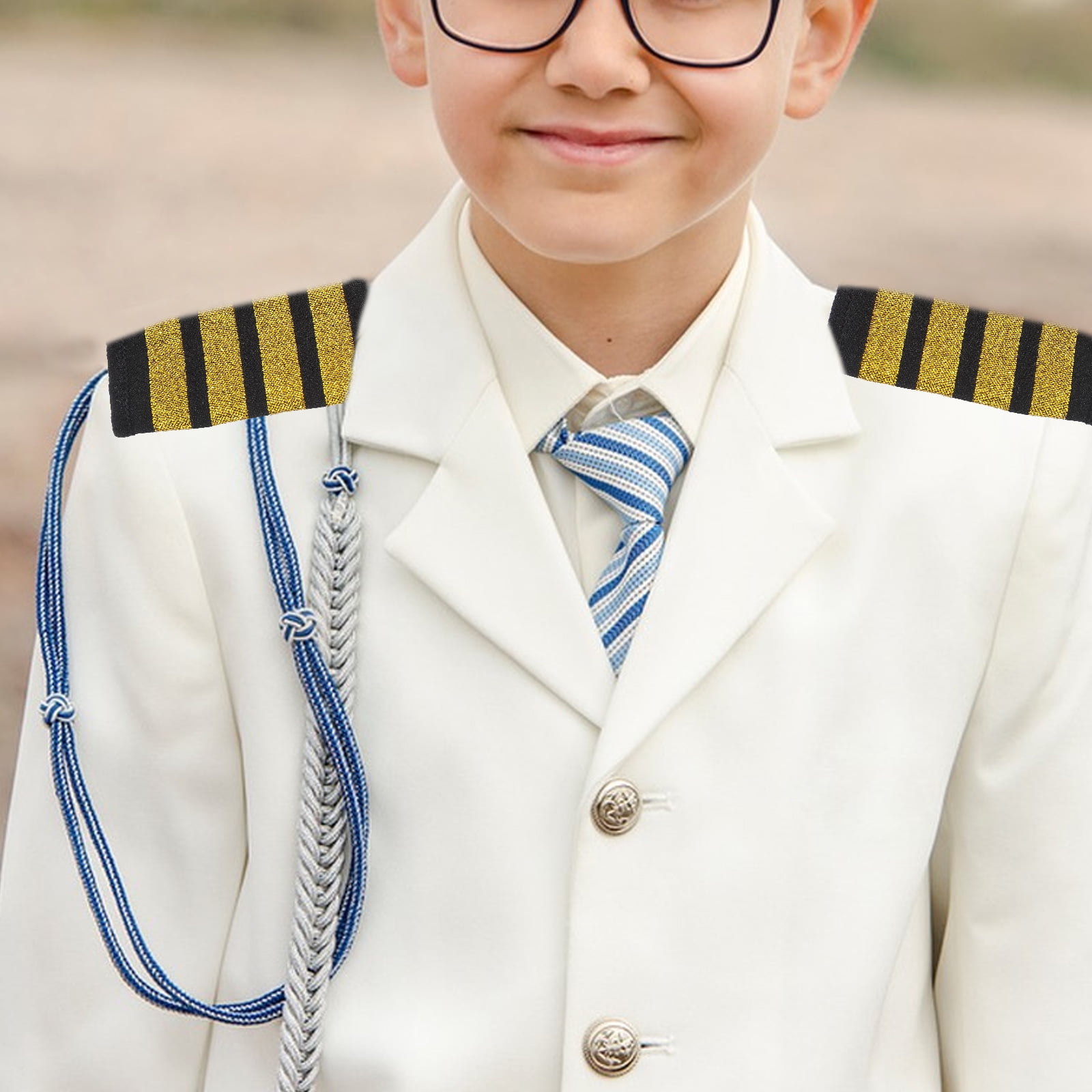 Raindrops 1 Pair Captain Shoulder Patch Airline Pilot Uniform Epaulets ...