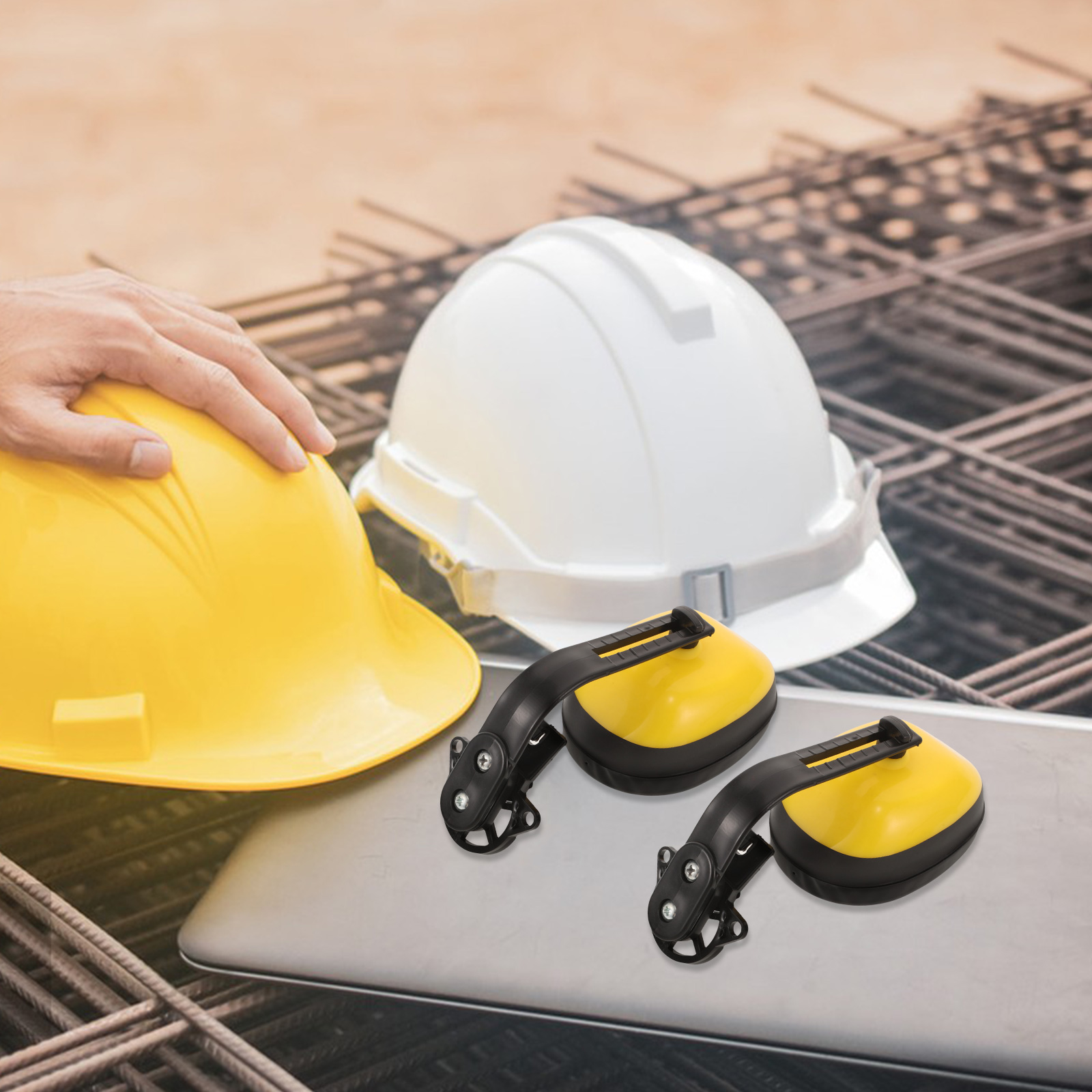 Raindrops 1 Pair Hard Hat Noise Isolation Ear Muffs Safety Hearing ...