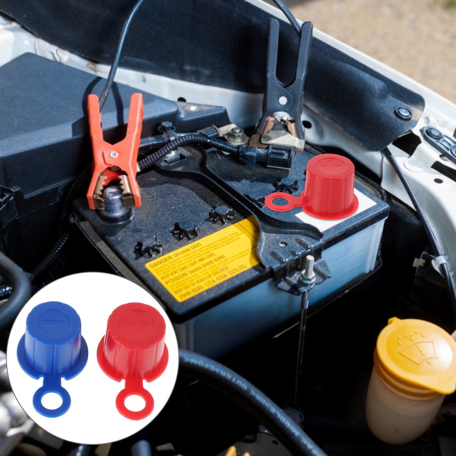 Raindrops 1 Pair Of High Temperature Battery Protective Cover Positive ...