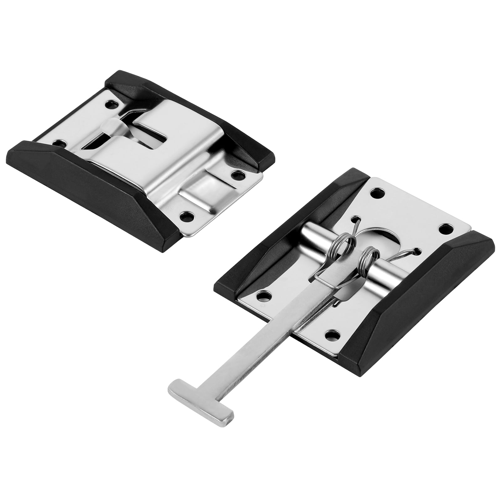 HONMEET Rv Door Catch Metal Rust Protection T-Style Silver Zinc Coating ...
