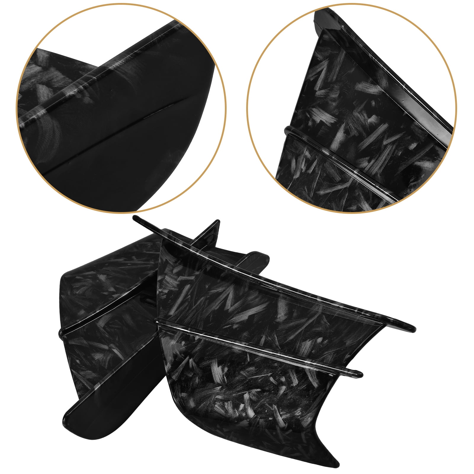 Raindrops Motorcycle Side Spoiler Black Plastic For Motorcycle ...