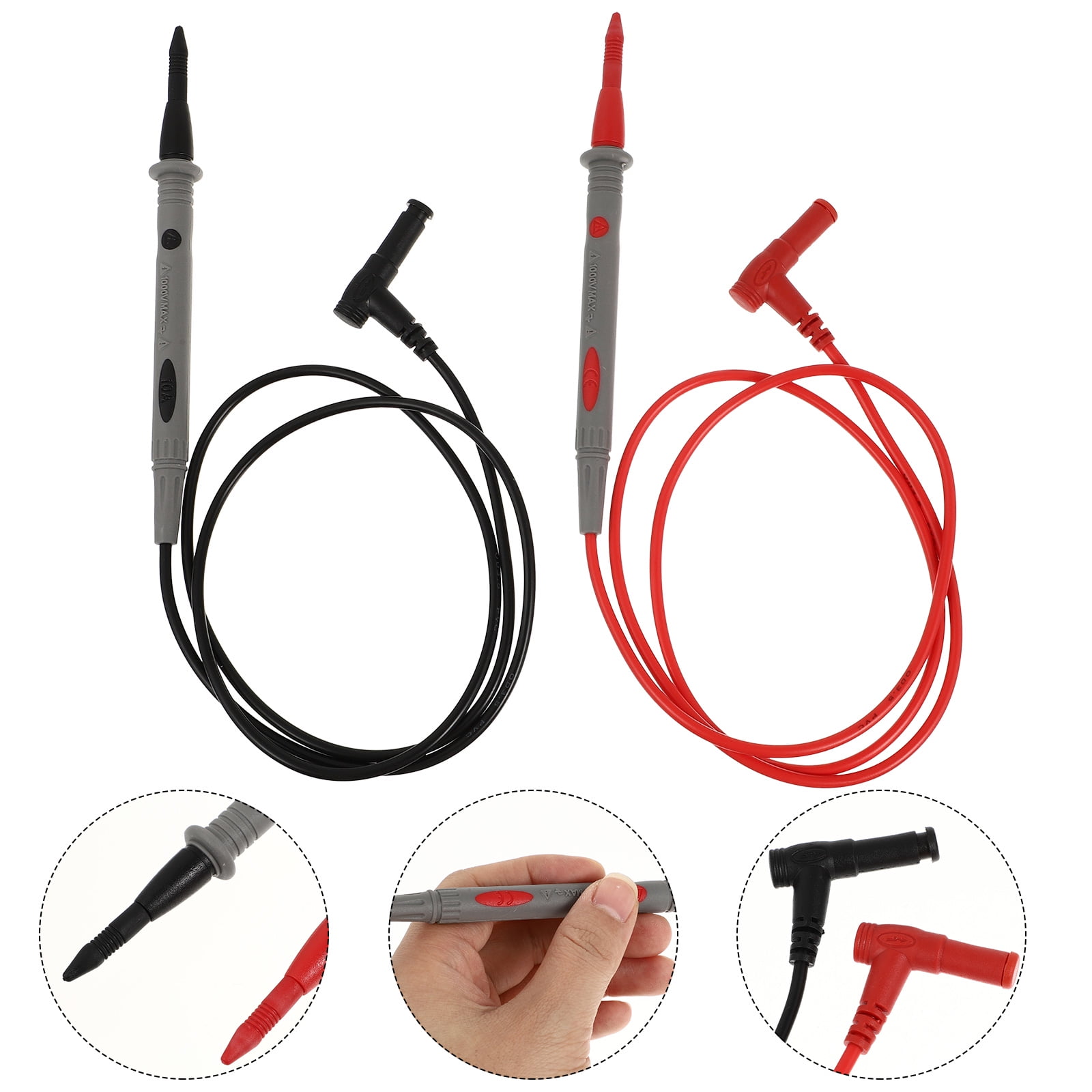 Raindrops 1 Pair Test Lead Probe for Electrical Work with Comfort Grip ...
