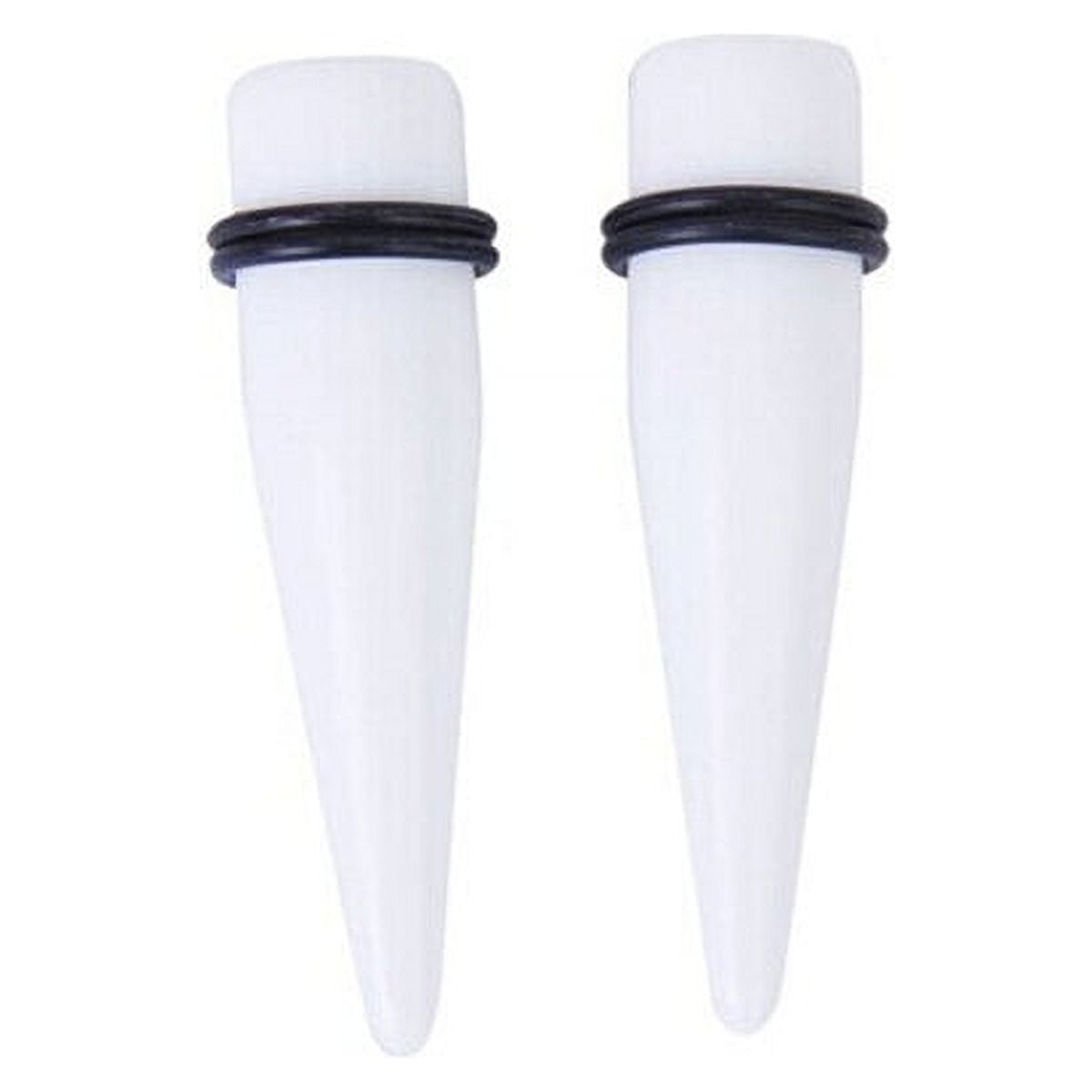 Raindrops 1 Pair White Acrylic Ear Expander Kit for Stretched Ears ...