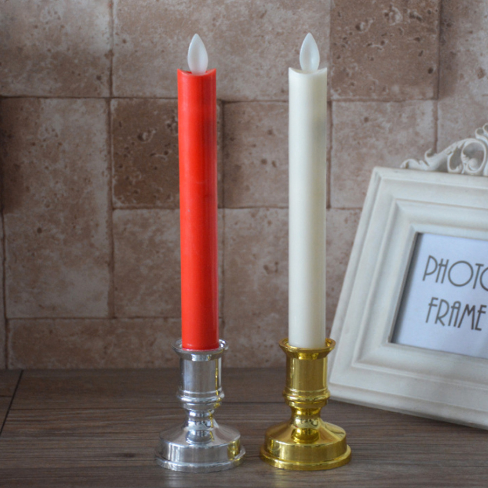 Raindrops 1 Pair of Electric LED Long Rod Candle Lamp Swing Simulation ...