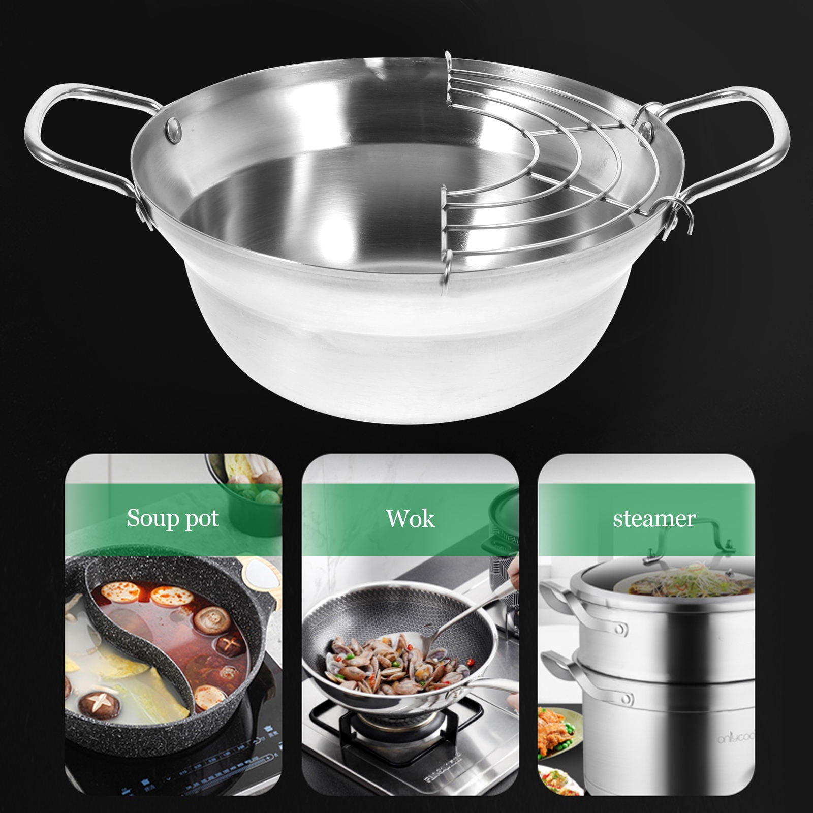 Raindrops 1 Pc Japanese Style Tempura Mini Induction Cooker Fryer Non ...