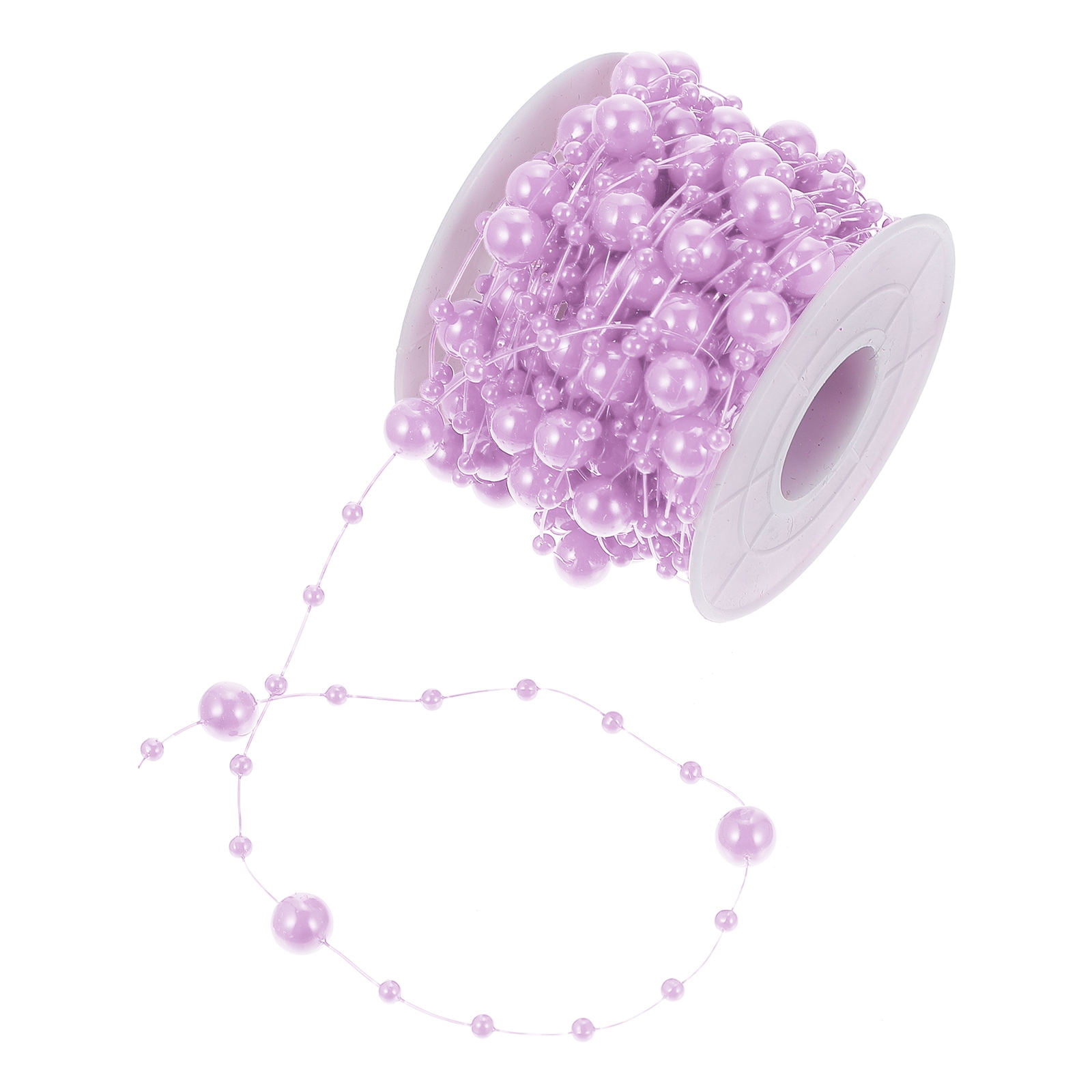 Raindrops 1 Roll Diy Accessory Plastic Bead String Lavender Round For ...