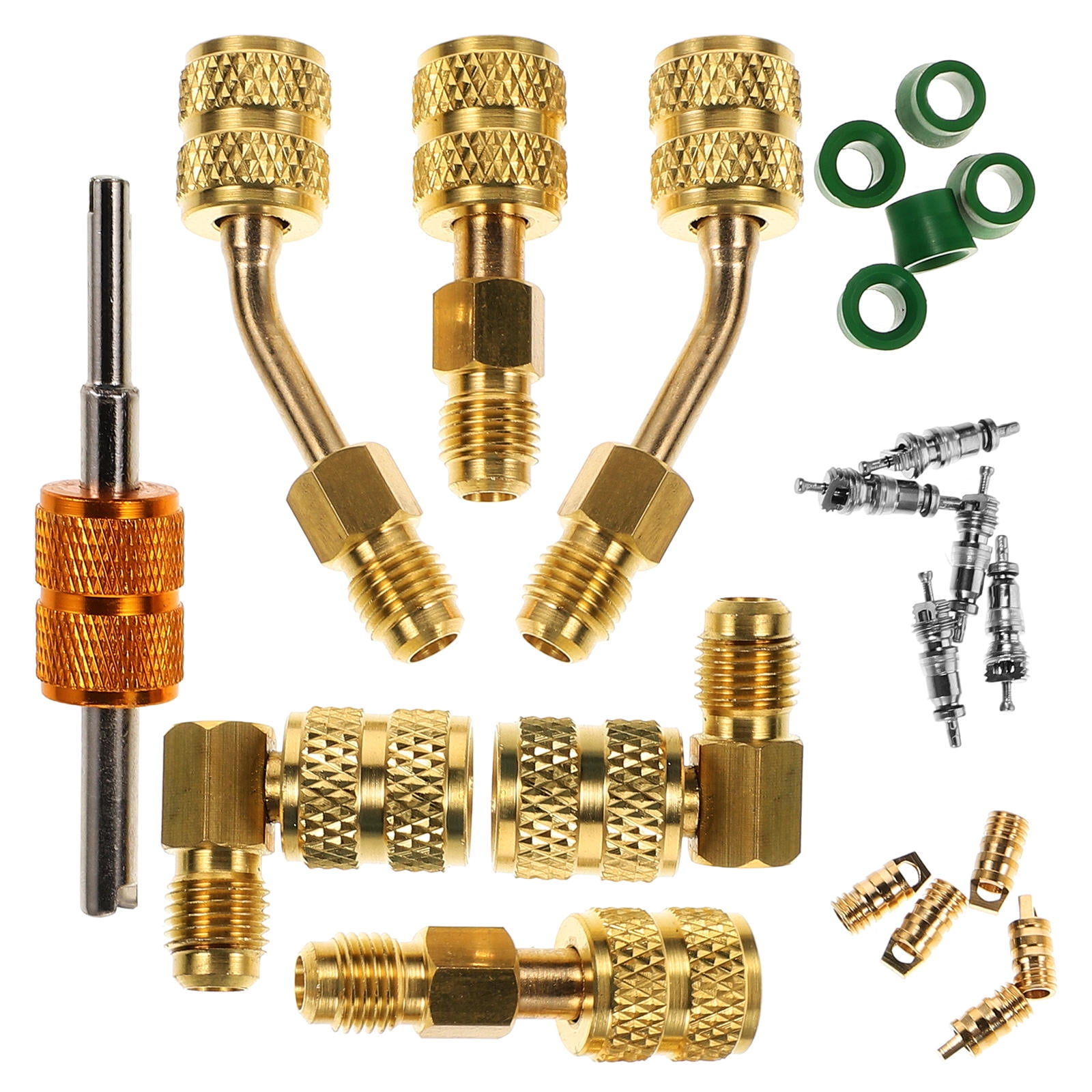 Raindrops 1 Set Adapter Fittings And Core Remover Tool Set R410 Conversion Adapter Kit For Air ...