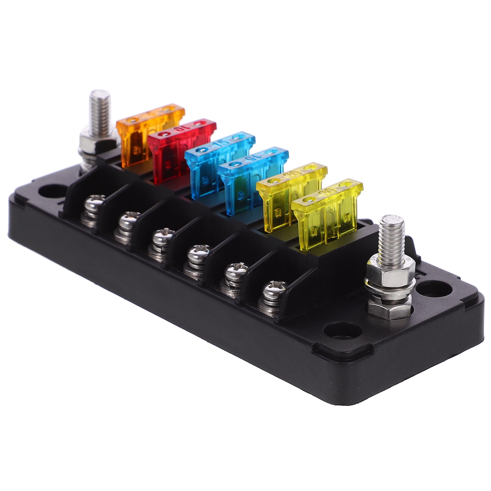 Raindrops 1 Set Automotive Fuse Block 6 Way Circuit Fuse Holder Fuse ...