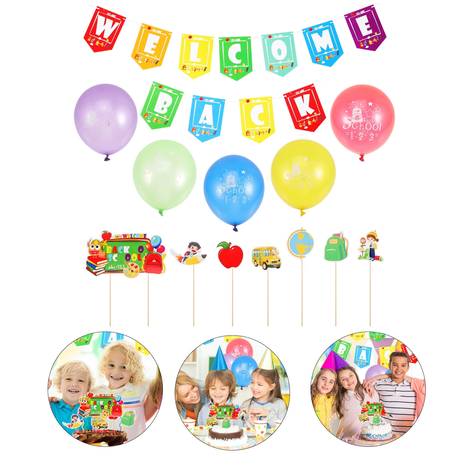 Raindrops 1 Set Back to School Party Cake Decorations Back to School ...