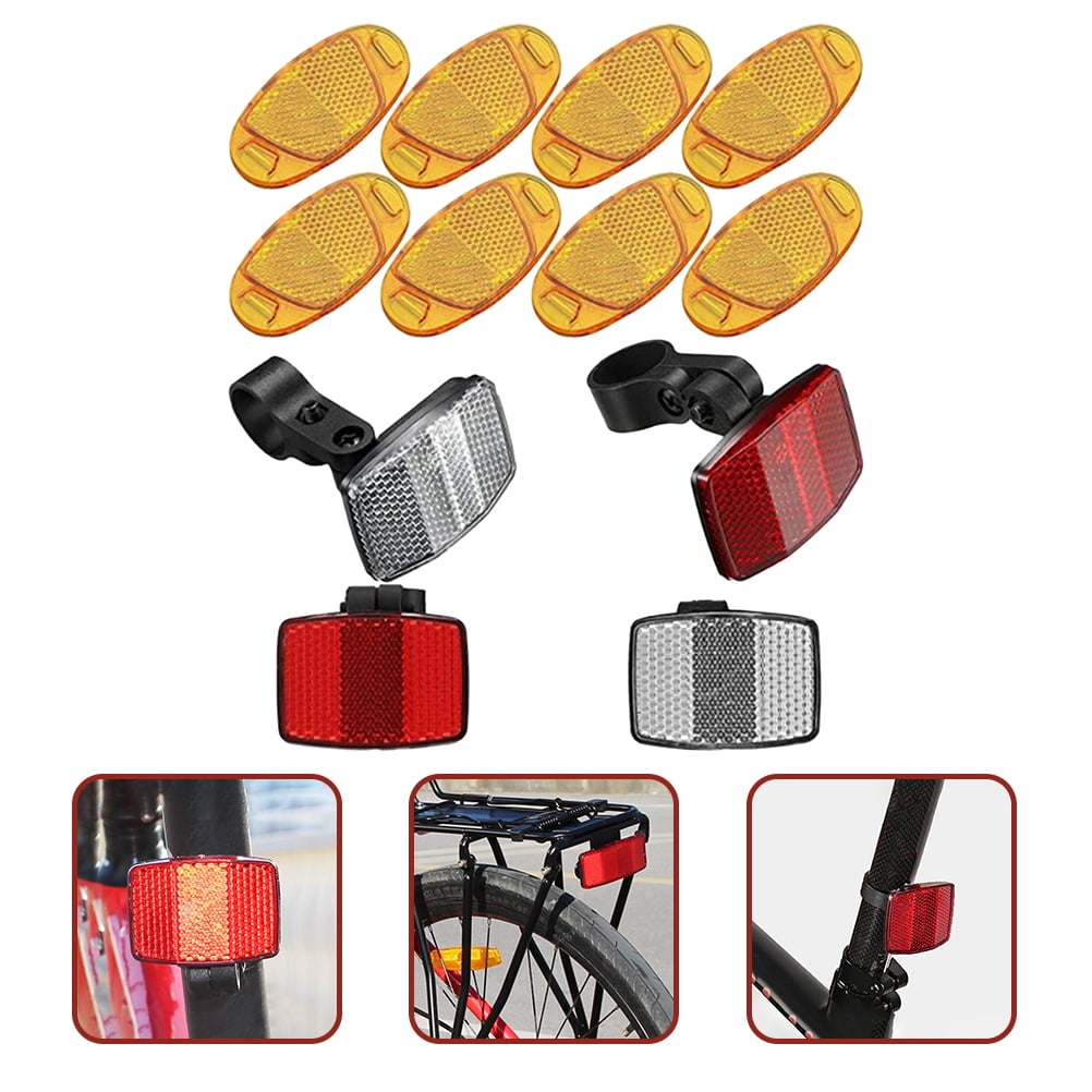 LABRIMP Reflectors For Bike Yellow PVC 1 Set 2.1x1.4in - Walmart.com
