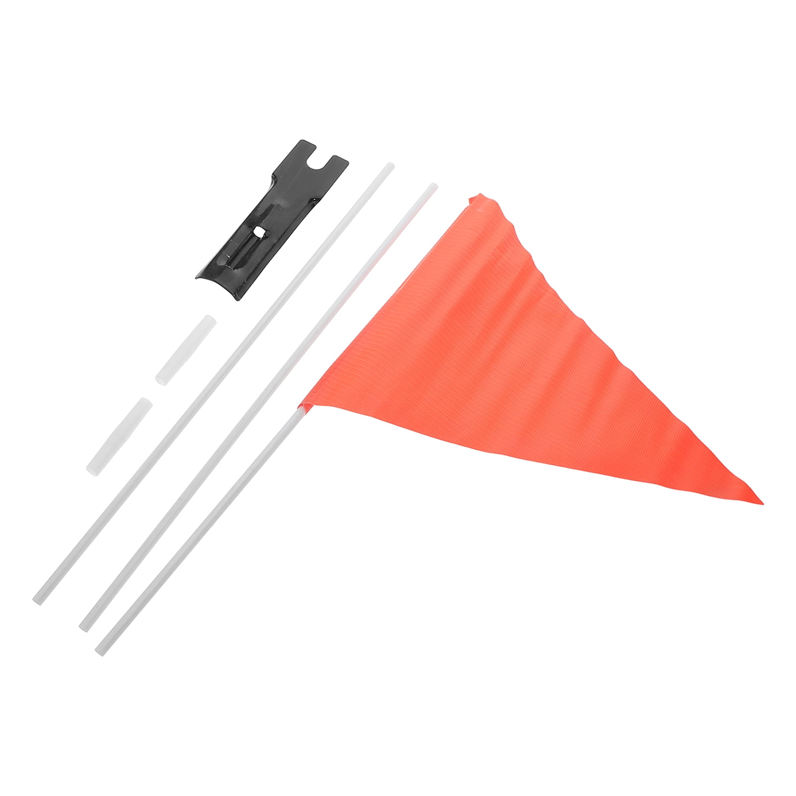 Raindrops 1 Set Bike Safety Flag With Pole Height Adjustable Waterproof Red Safety Flag with ...