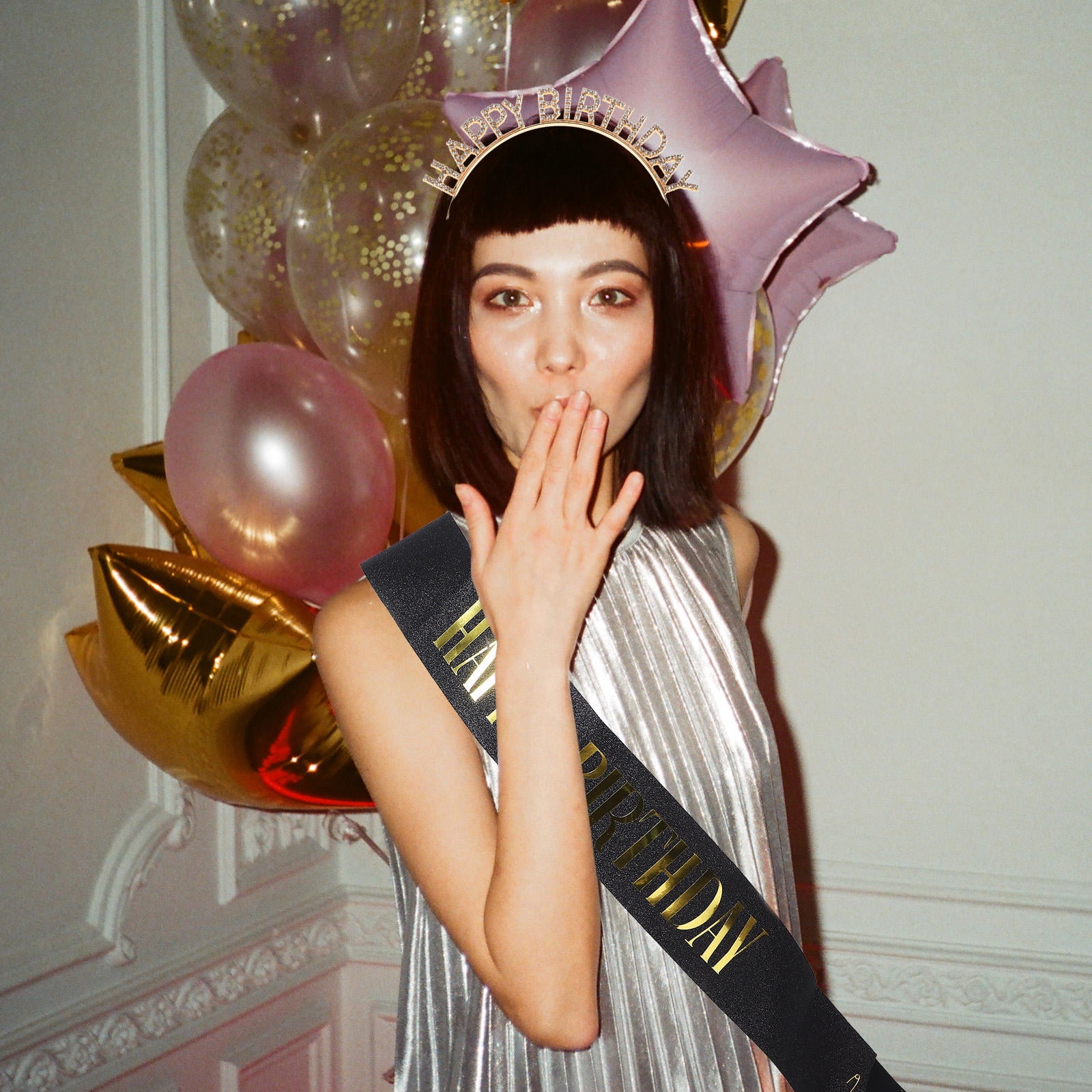 Raindrops 1 Set Birthday Party Set With Happy Birthday Headband And Sash Party Favor Decorations ...