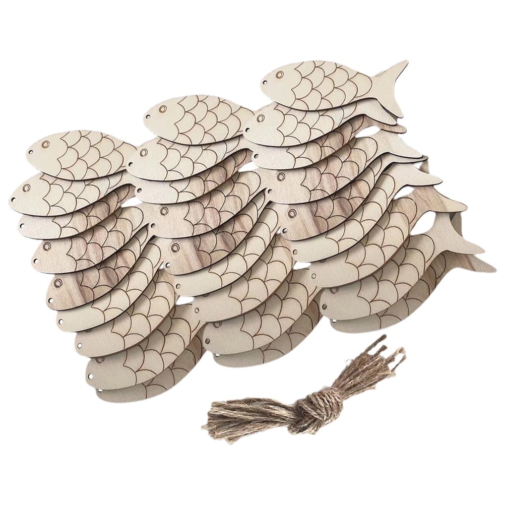 Raindrops 1 Set Blank Fish Cutouts Diy Craft Fish Shaped Ornaments Door ...