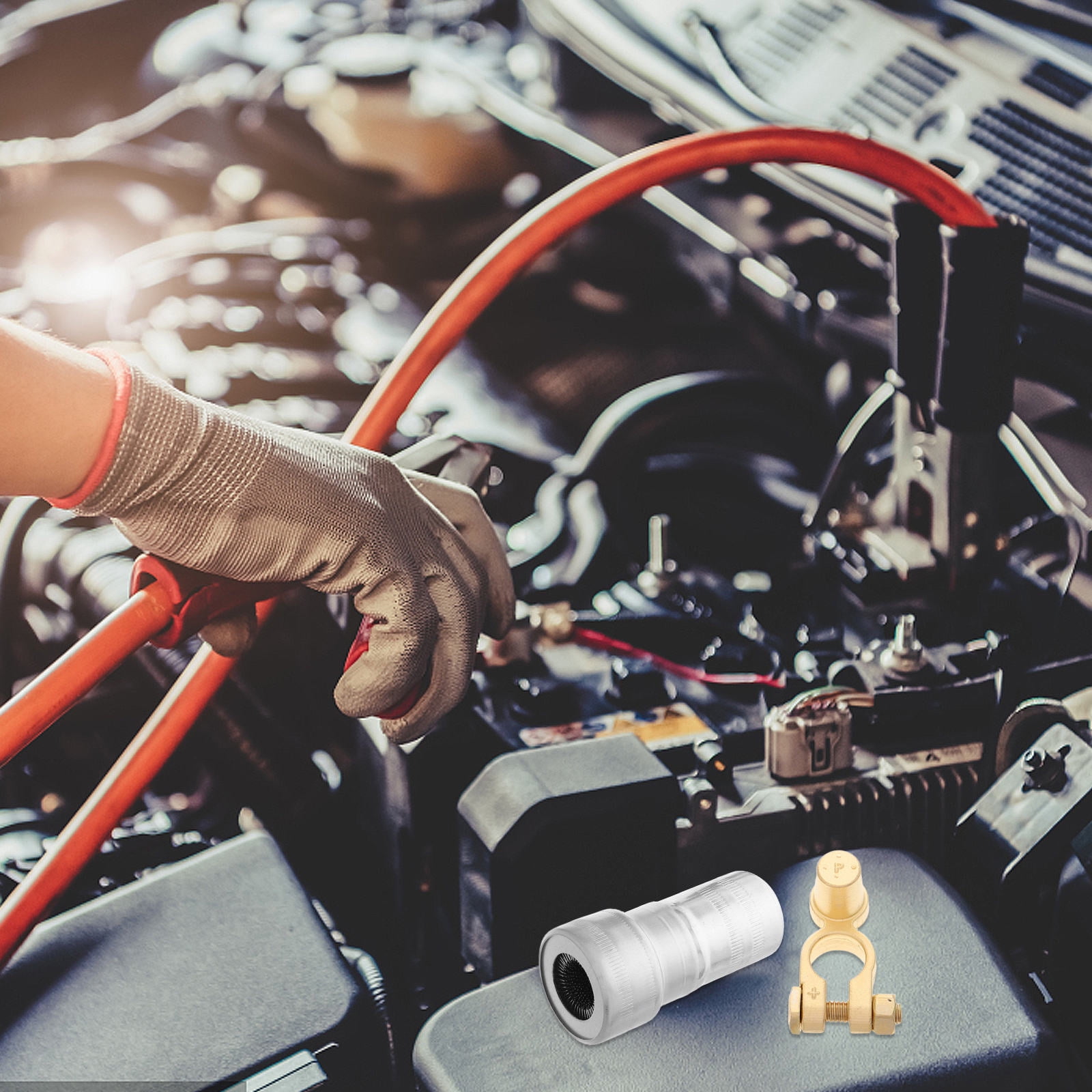 Raindrops 1 Set Brass Car Battery Terminal Connectors Car Battery ...