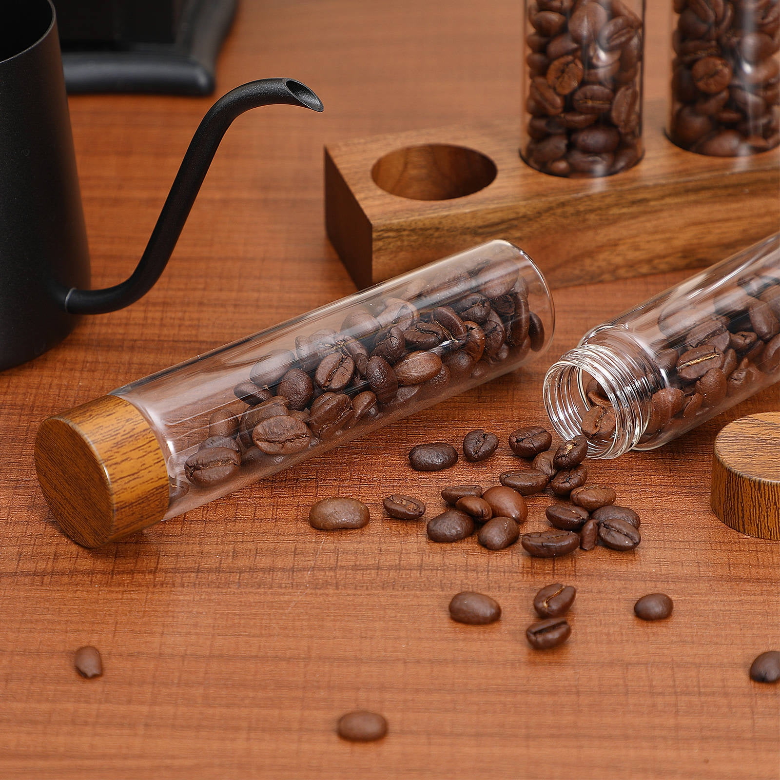 Raindrops 1 Set Coffee Beans Storage Tubes Coffee Bean Display Jars ...