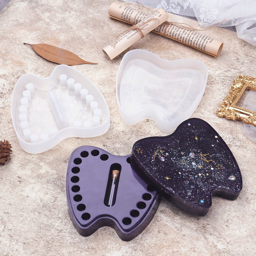 Raindrops Cute Tooth Mold Baby Teeth Box Mold White 2Pcs - Walmart.com