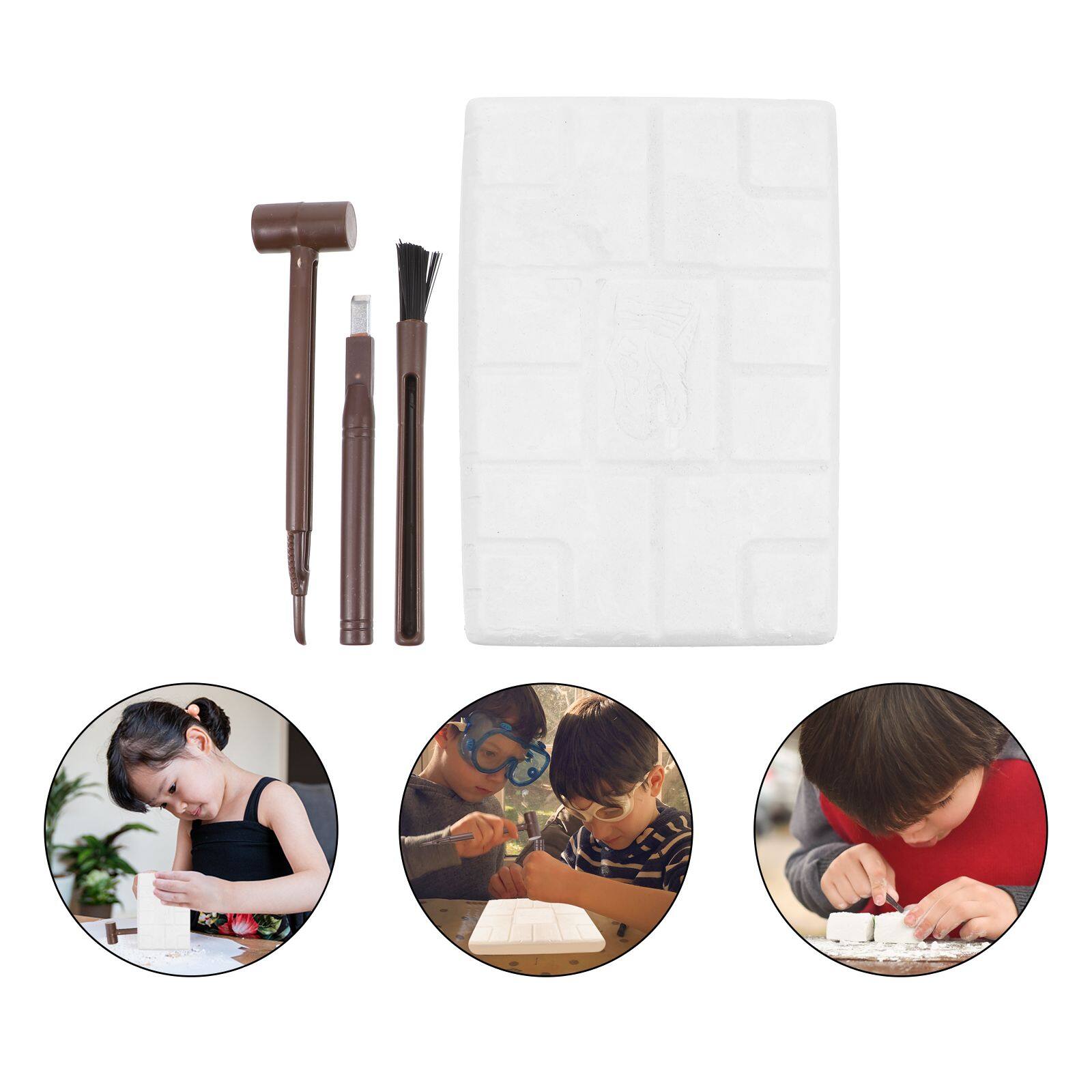 Raindrops 1 Set Dinosaur Excavation Toy Brown Archaeology Kits for Kids ...