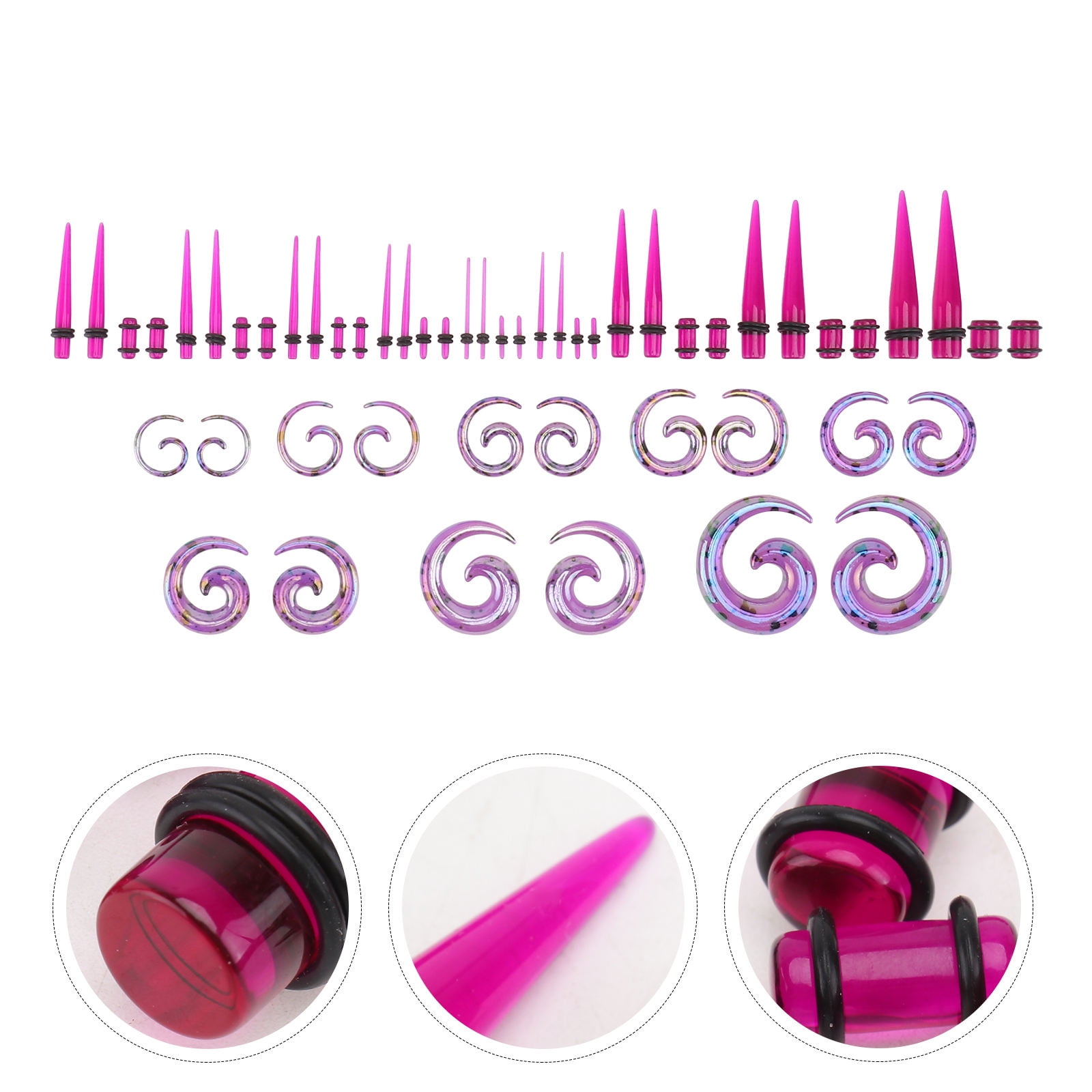 Raindrops 1 Set Ear Expander for Men Acrylic Snail Spiral Design for ...