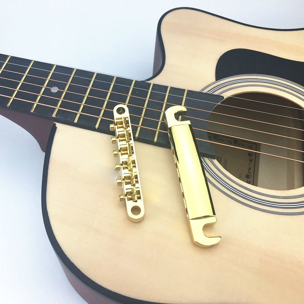 Raindrops 1 Set Golden Mini Zinc Alloy Guitar Saddle Bridge for Guitar ...