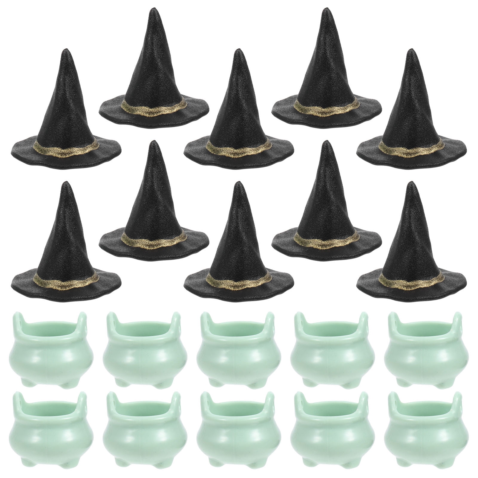 Raindrops 1 Set Halloween Miniature Cauldron And Witch Hat Charm Multi ...