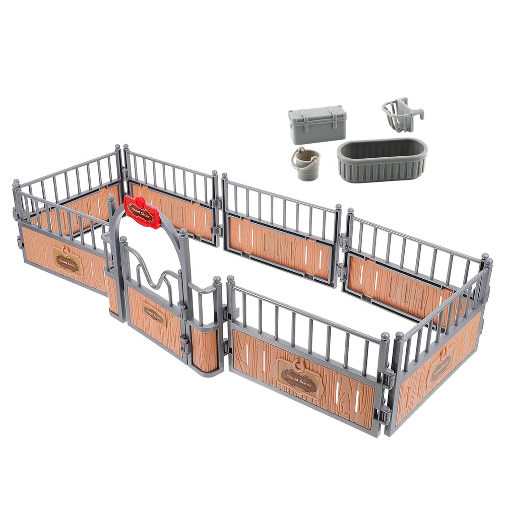 Raindrops 1 Set Of Horse Corral Fencing Toy Miniature Fence Model ...