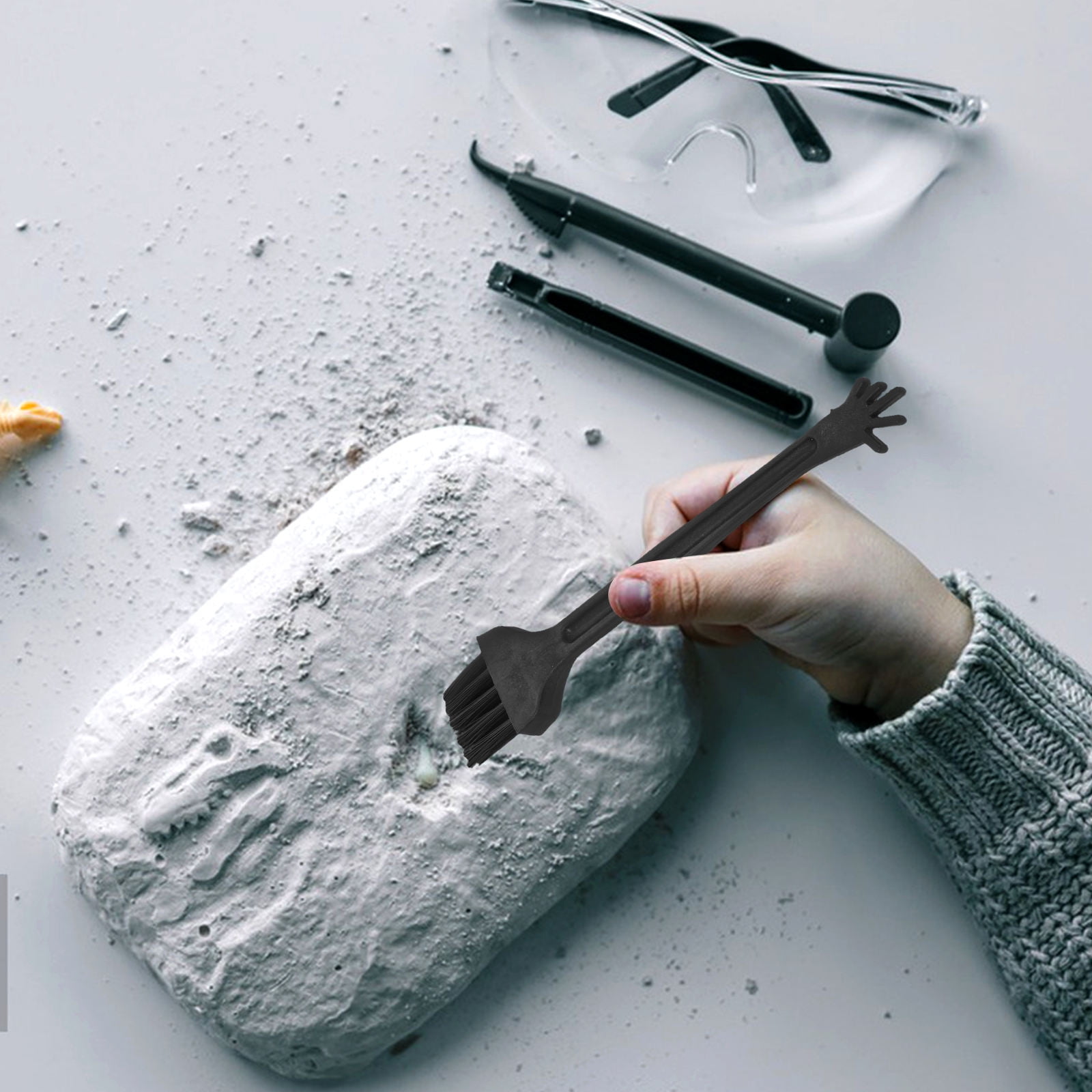 Raindrops 1 Set Kids Excavation Tool Kit Dinosaur Dig Tools With Hammer ...