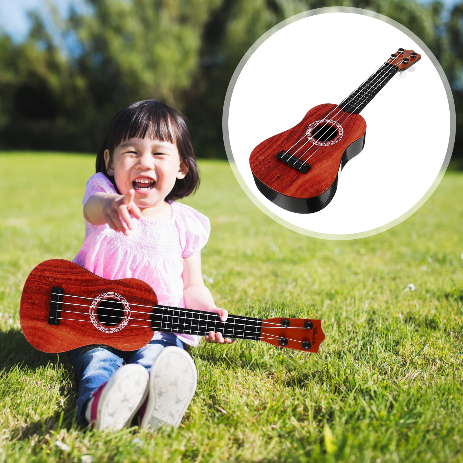 Raindrops 1 Set Kids Plastic Ukulele Toy Beginner Musical Instrument ...