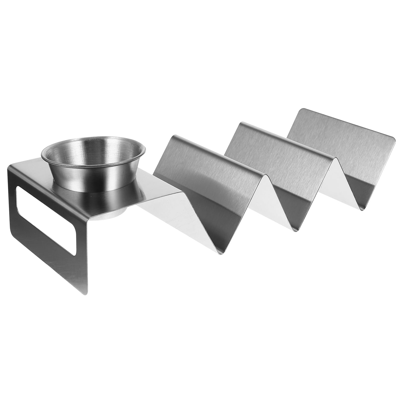 Raindrops 1 Set Kitchen Taco Rack Silver W-Shaped Easy Filling and for ...