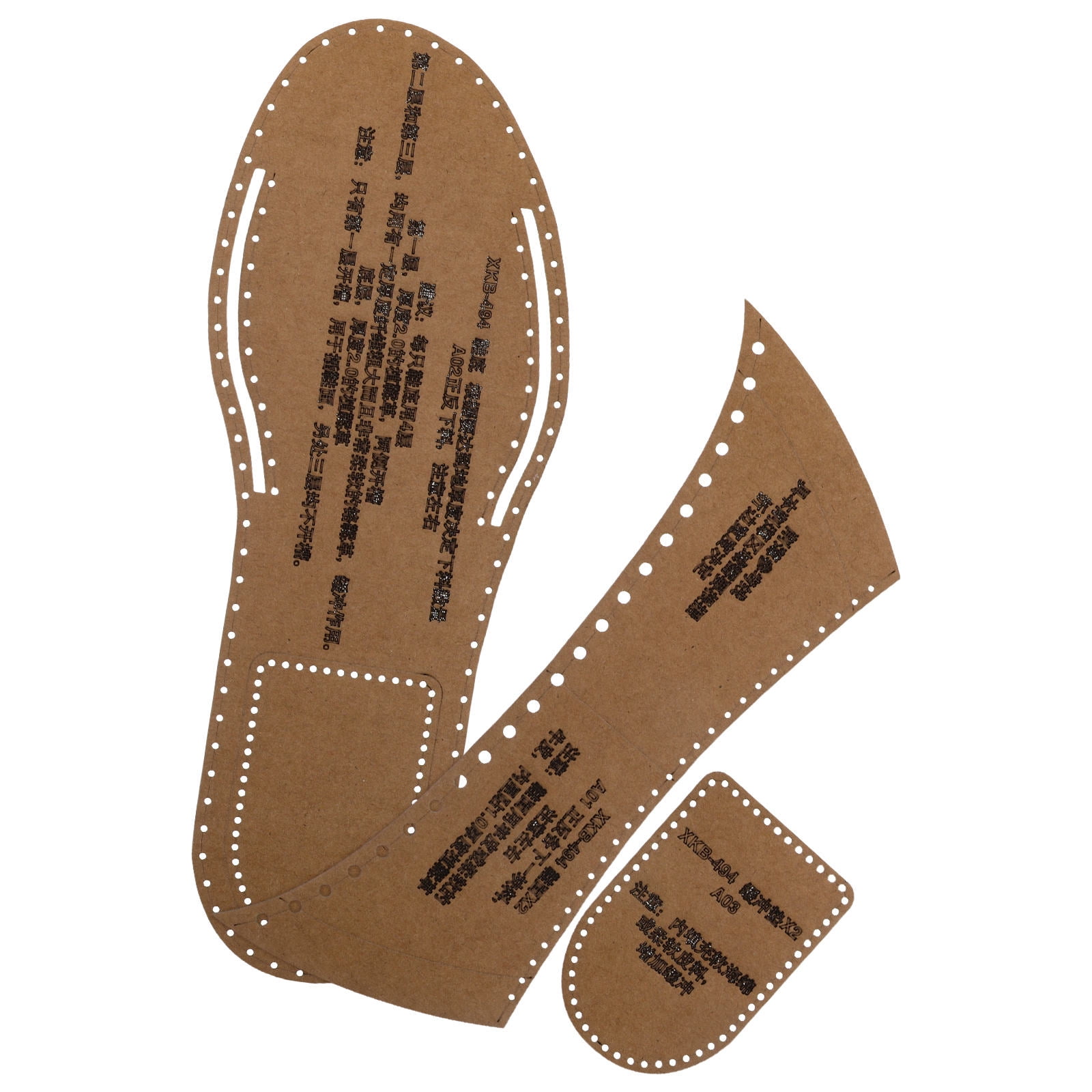 Raindrops Leather Sandal Template Crafted from Kraft Paper for DIY Use ...