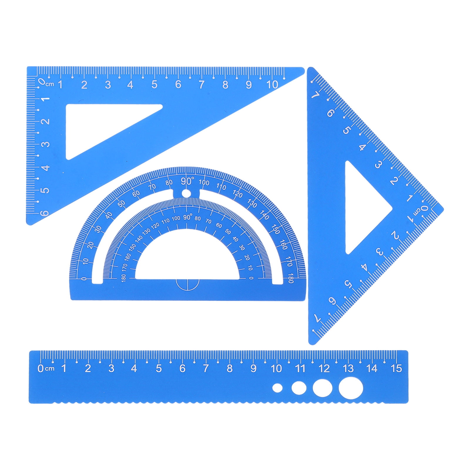 Raindrops 1 Set Metal Ruler Scale Ruler Drafting Ruler Drawing Triangle ...