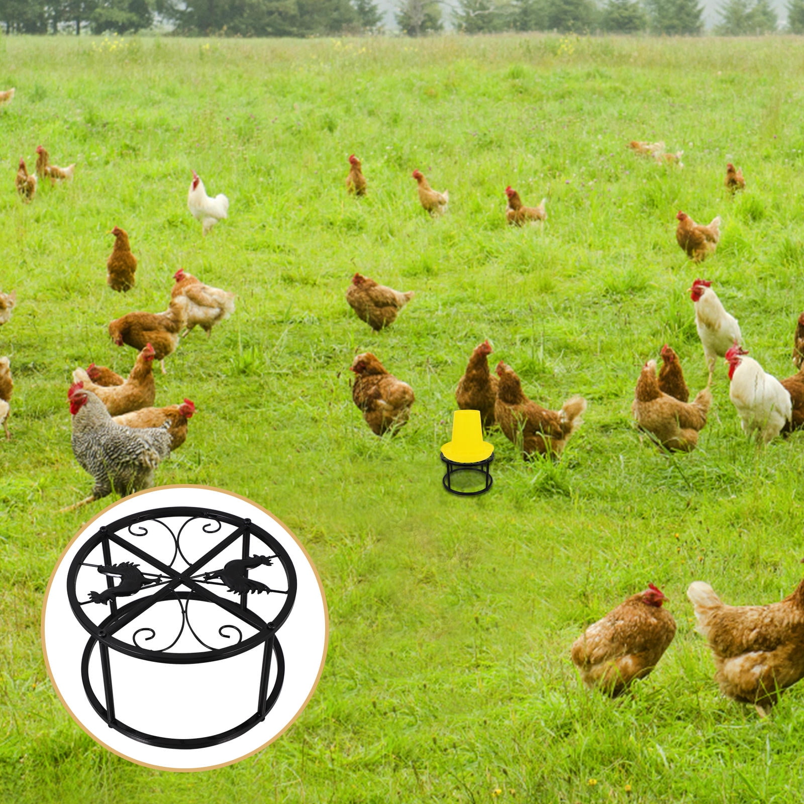 Raindrops 1 Set of Metal Stand for Chicken Feeder Waterer Convenient ...