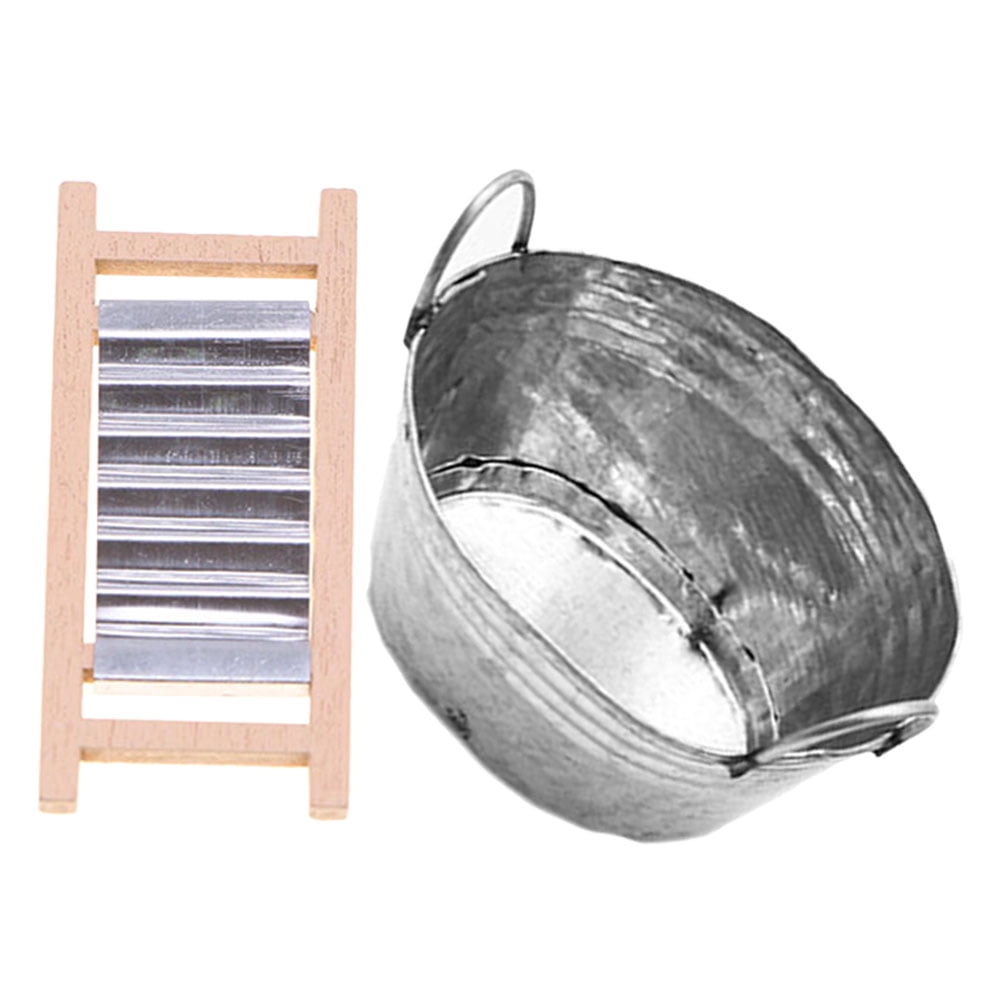 Raindrops Assorted Color Mini Garden Decorations Dollhouse Enamel Basin ...