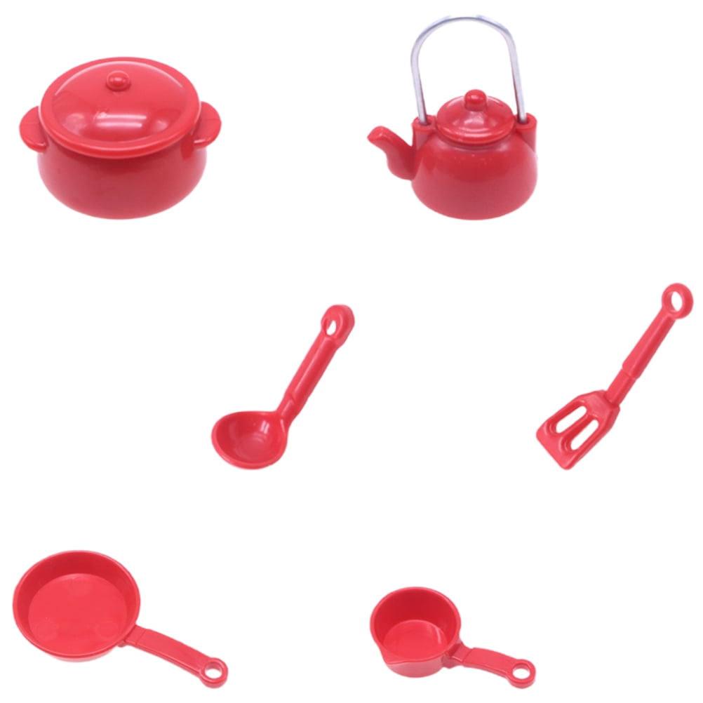 Raindrops 1 Set Mini Play Kitchen Accessories Red Mini Kitchenware ...