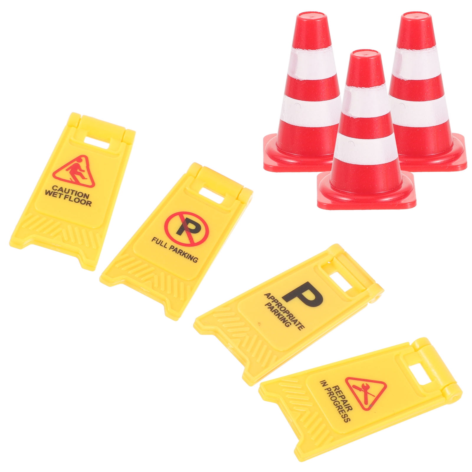 Raindrops 1 Set Mini Traffic Road Signs Traffic Cones Toys Kids Pretend ...