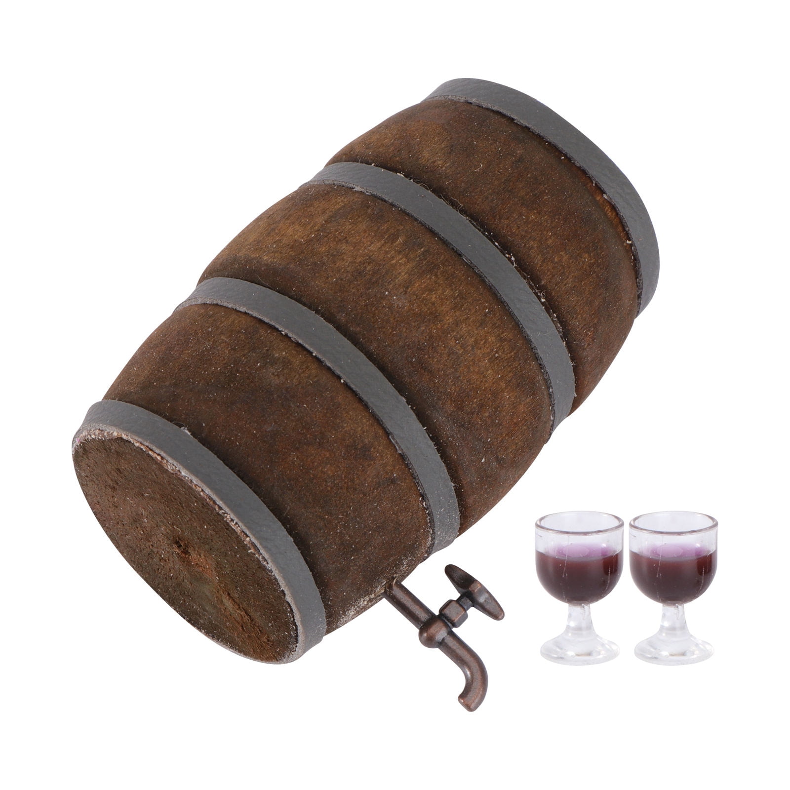 Raindrops 1 Set Miniature Wine Barrel Assorted Color Plastic Wood ...
