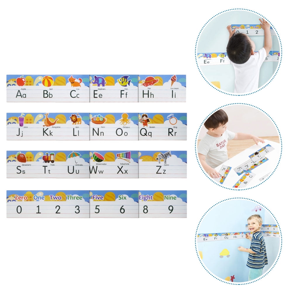 Raindrops 1 Set Number and Alphabet Bulletin Board 0-9 Numbers 26 ...