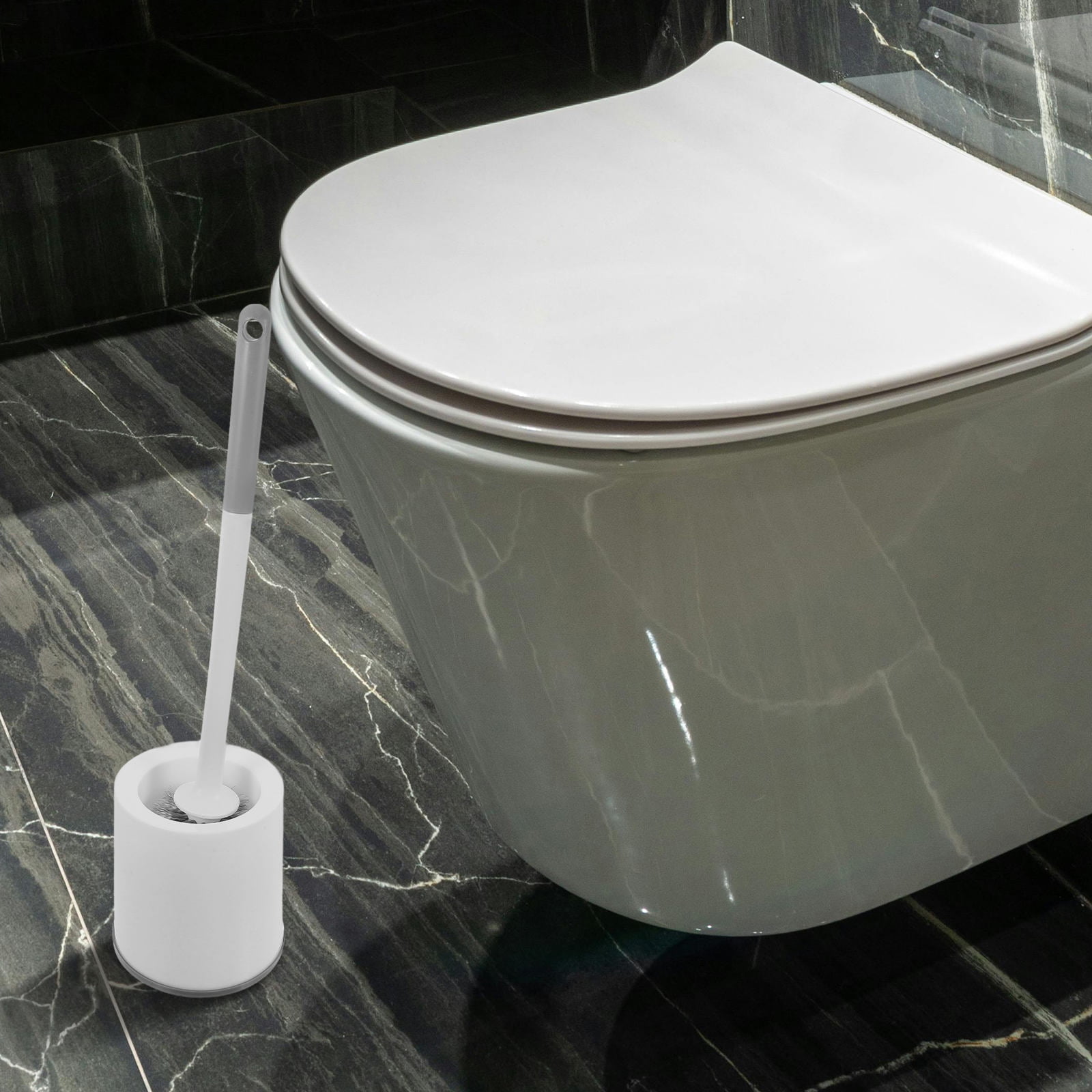 Raindrops Heavy Duty Bathroom Cleaning Brush Set with Holder, Toilet ...