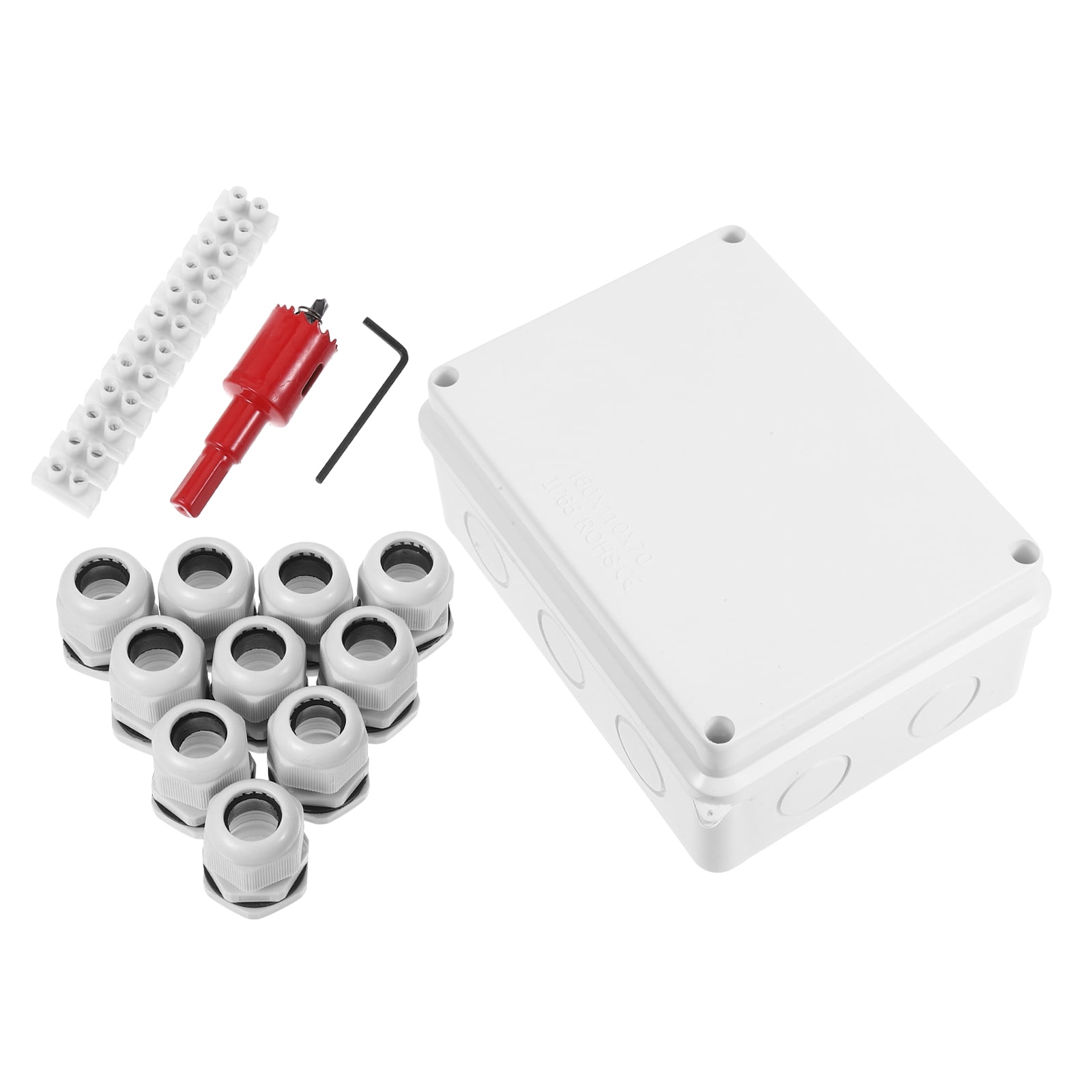 Raindrops 1 Set Outdoor Junction Box Electrical Box With Terminals ...
