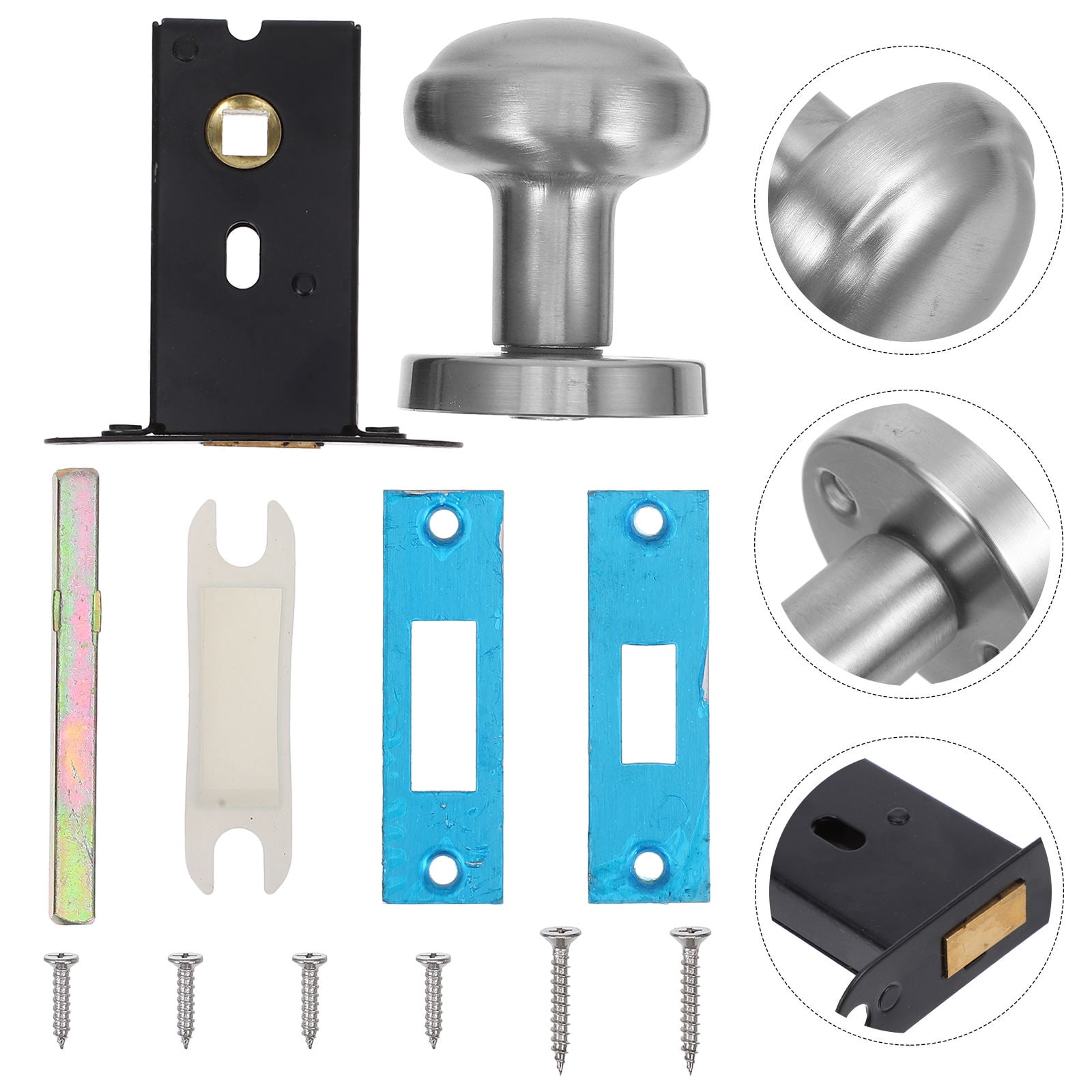 Raindrops 1 Set Passage Keyless Door Lock Set Stainless Steel Interior ...