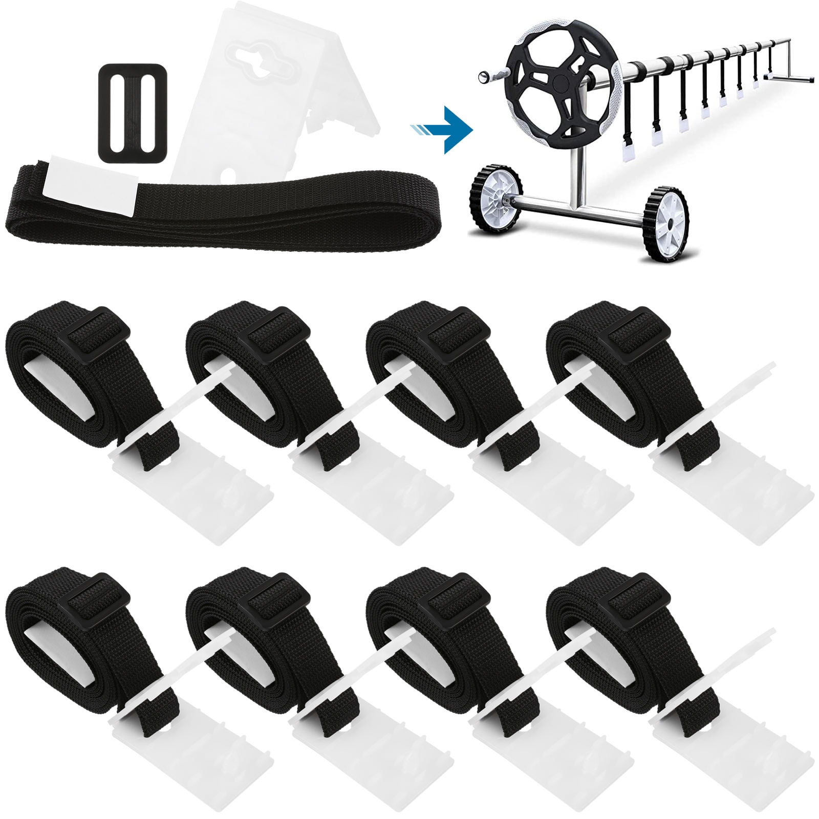 Raindrops 1 Set Pool Solar Cover Reel Attachment Kit Nylon Plastic ...