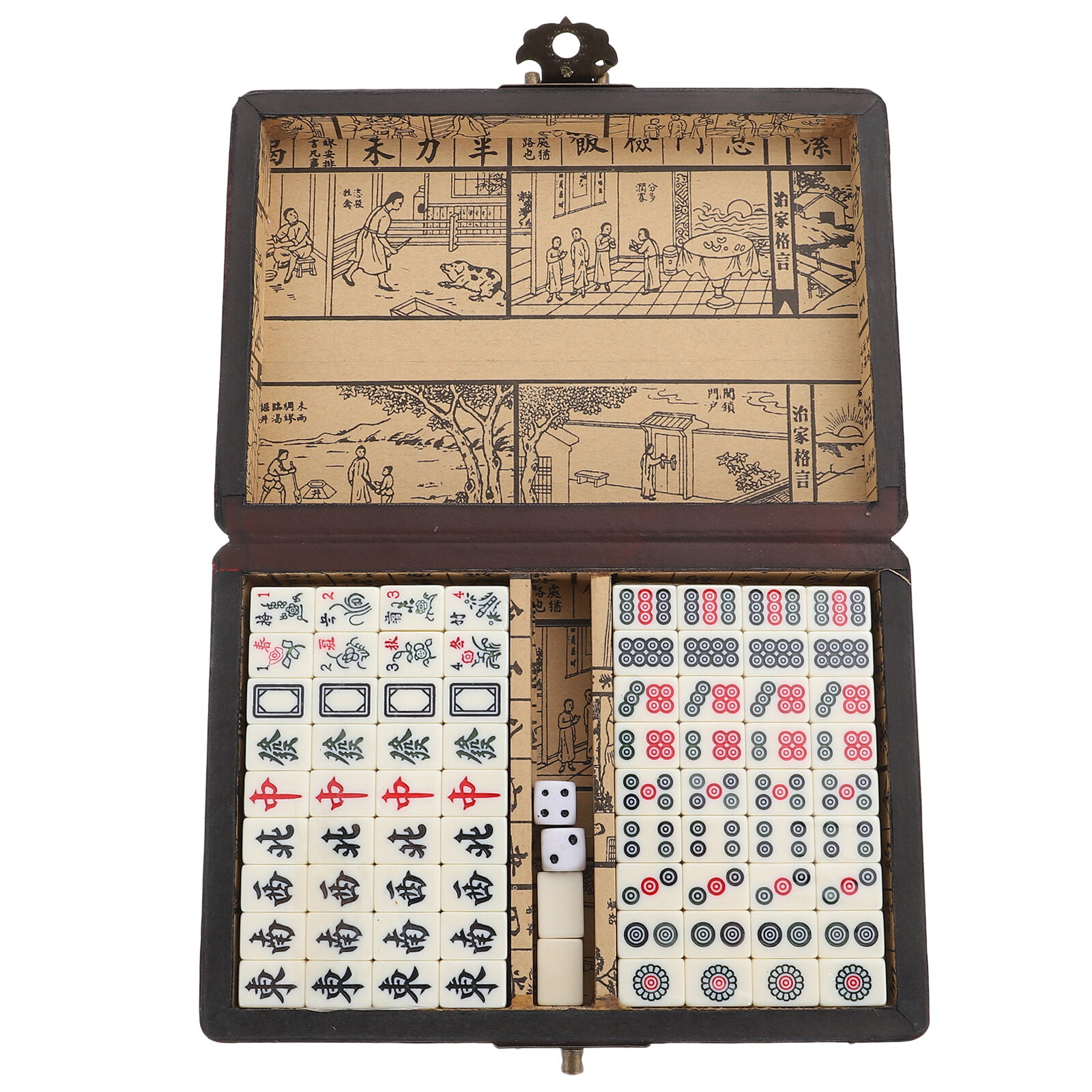 Raindrops 1 Set Portable Mahjong Set Chinese Mahjong Game Playthings ...