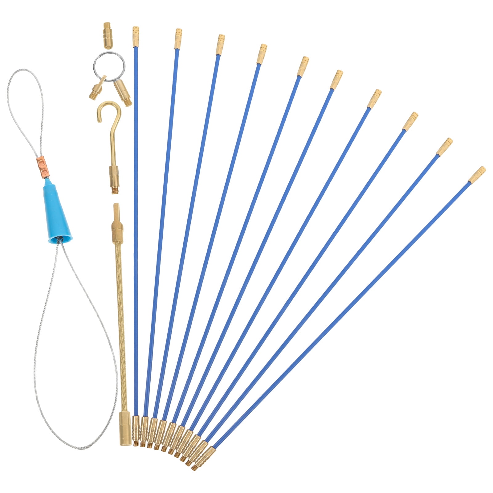 Raindrops Cable Pulling Kit Fiberglass Rods Blue Wire Running Tools for ...