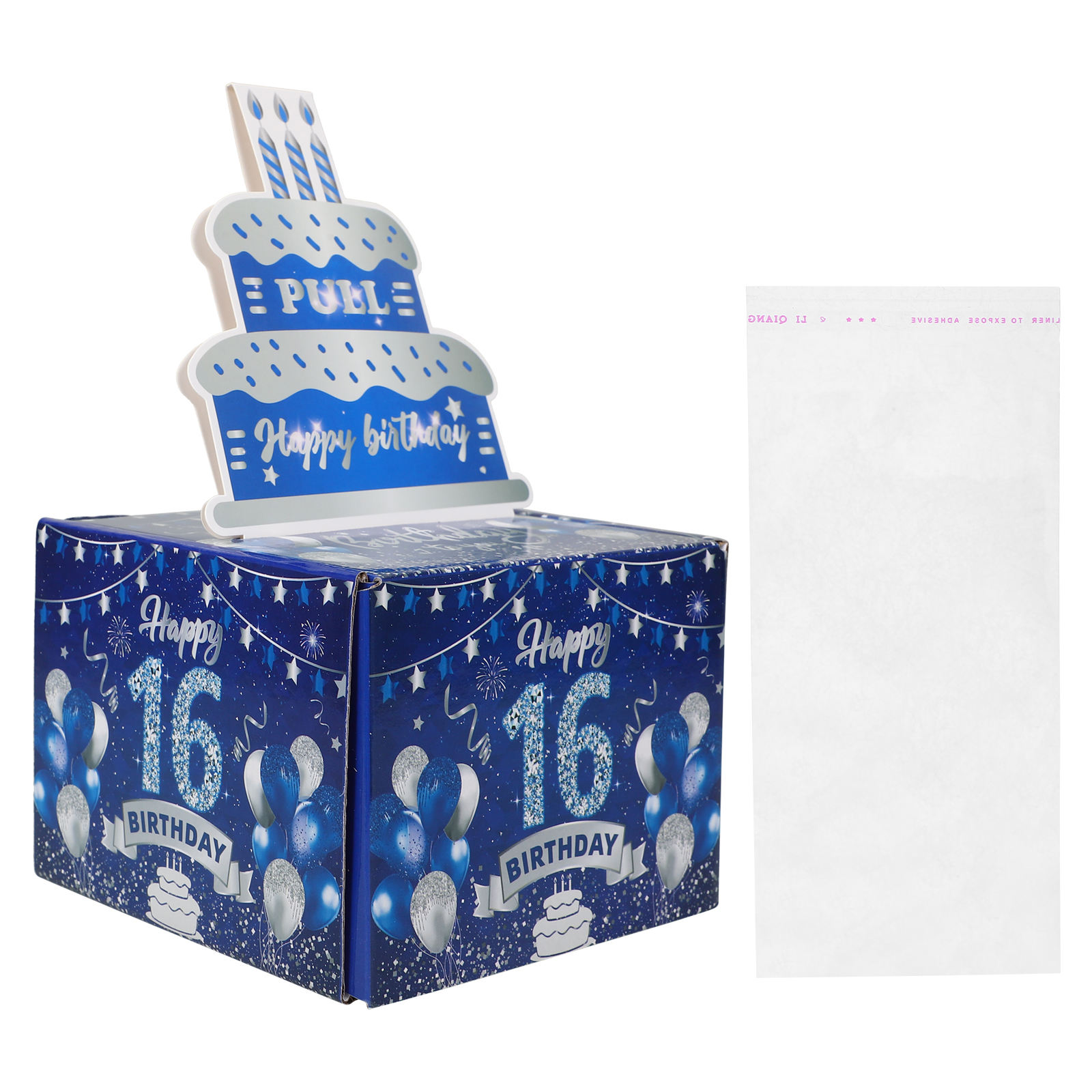 Raindrops 1 Set Pulling Money Cake Box Birthday Cake Money Pulling Box ...