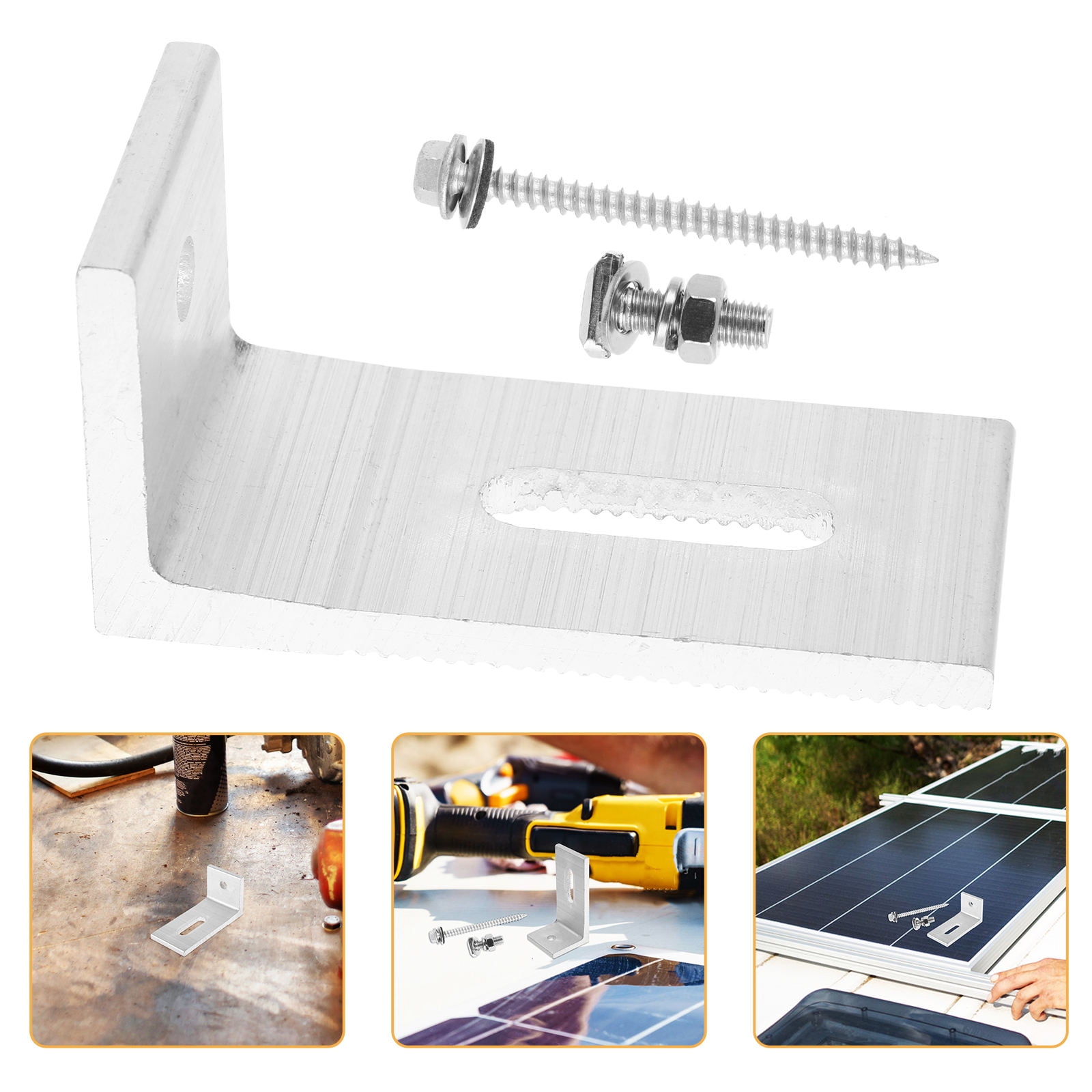 Raindrops 1 Set RV Solar Panel Mount Aluminum Alloy Bracket L-shaped ...