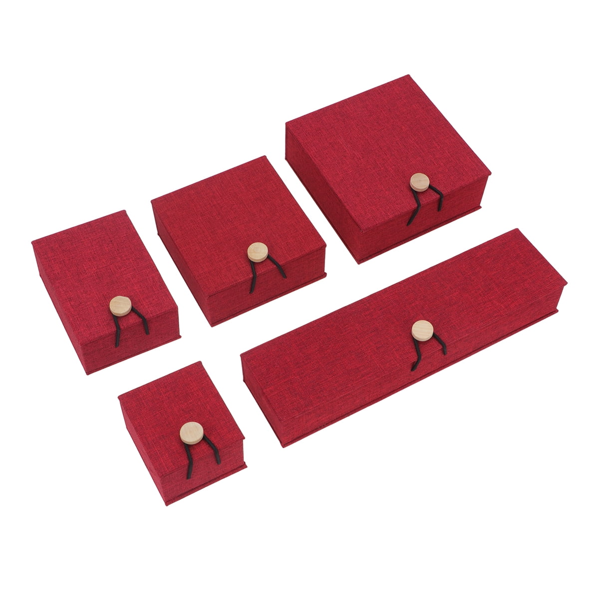 Raindrops 1 Set Retro Linen Jewelry Box Gift Package Box Ring Pendant ...