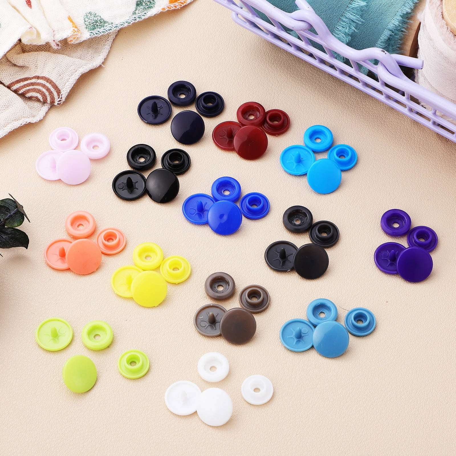 Raindrops 1 Set Snap Buttons Kit Sew On Snaps for Clothing No Sew Resin ...
