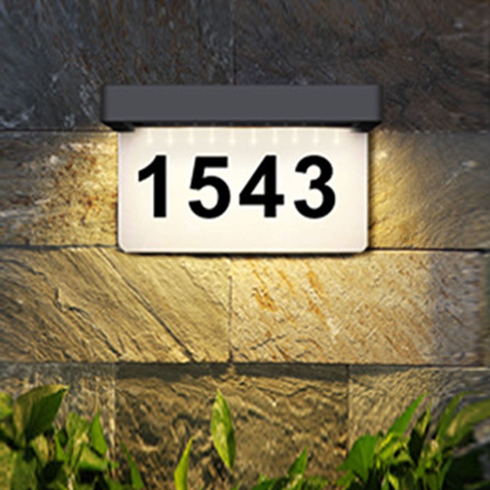 Raindrops 1 Set Solar House Number Lamp Professional LED Lighting Door ...