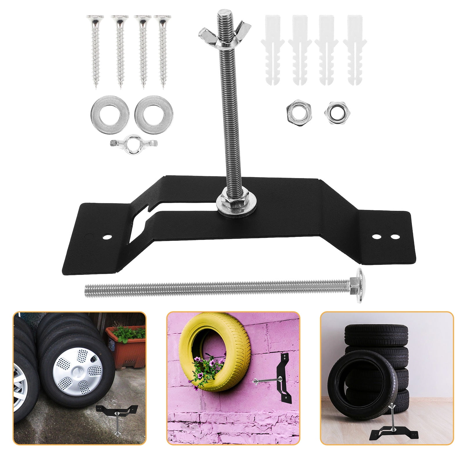 Raindrops 1 Set of Spare Tire Carrying Bracket Wall Mounted Tire ...