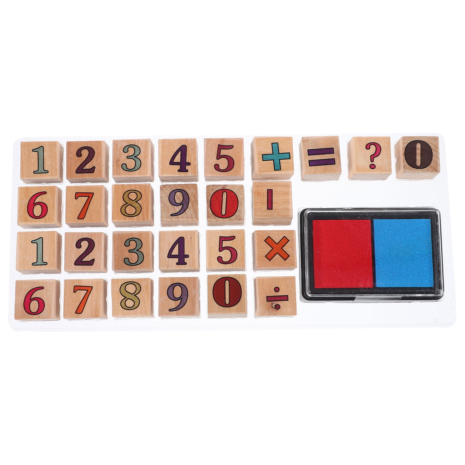 Raindrops 1 Set Wooden Stampers Number Stamp Toy Edicationl Stampers ...