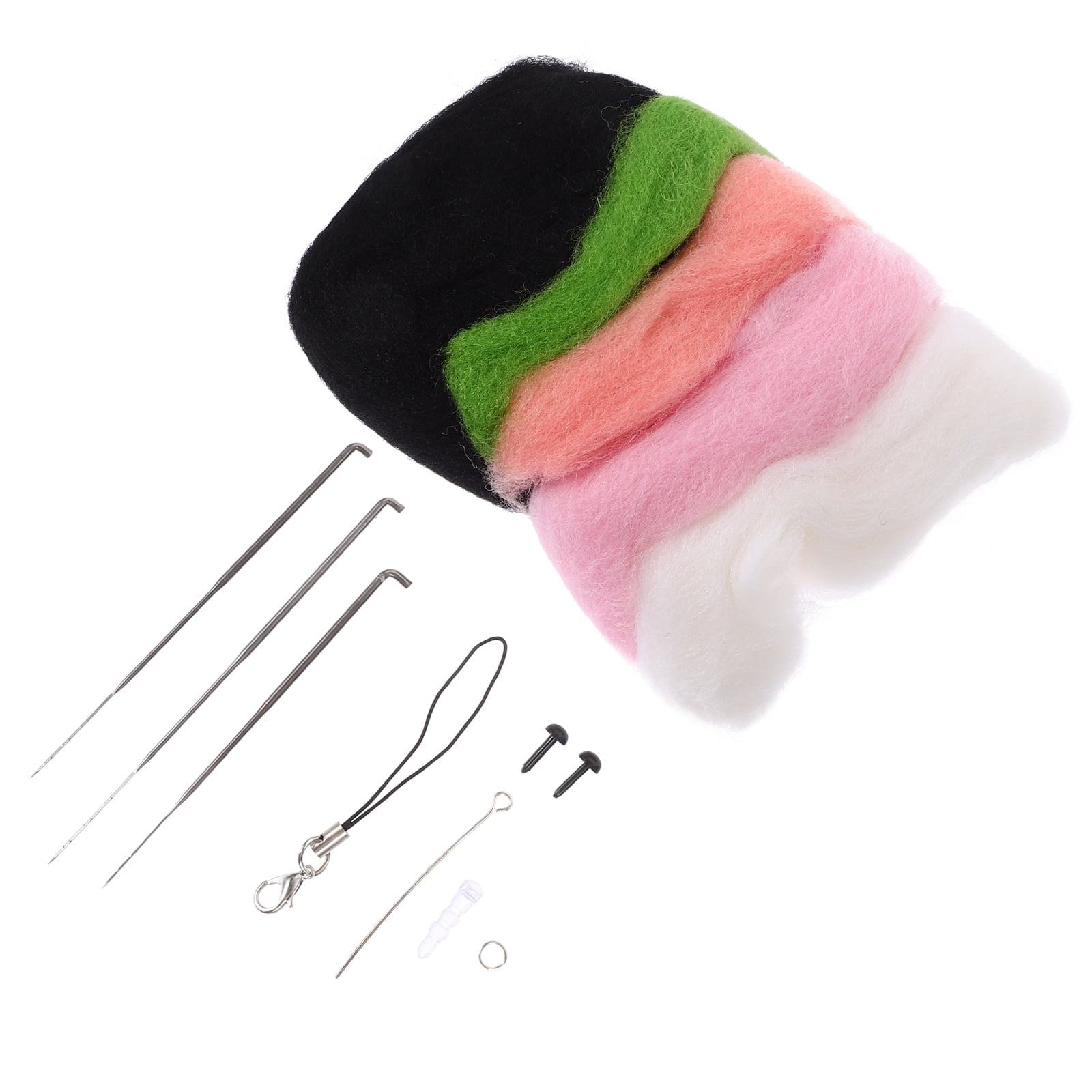 LABRIMP Beginner Felting Kit Assorted Color Wool 1 Set 3.3X1.6X1.6In ...